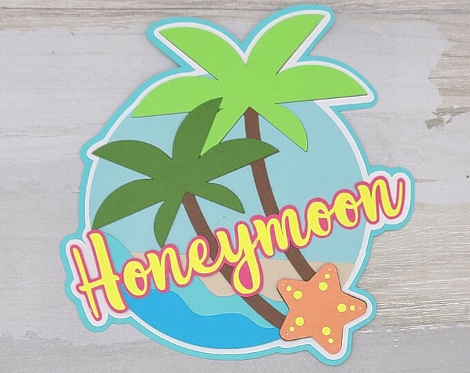 Honeymoon Paper Pieced Die Cut Title for Scrapbooking and Keepsake ...