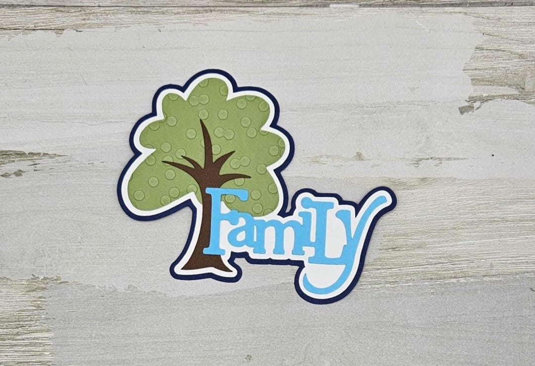 Family Paper Pieced Die Cut Title for Scrapbooking, Card Making, and ...