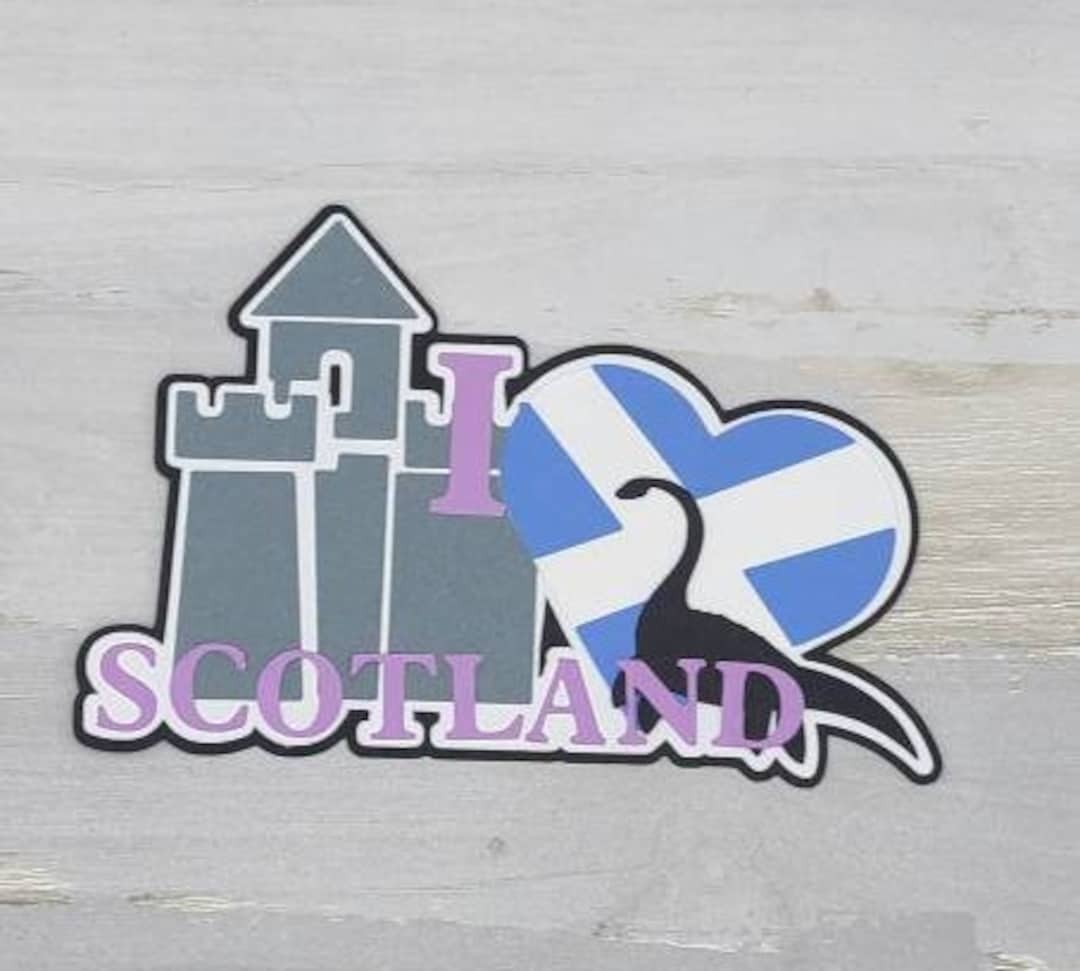 I Love Scotland Paper Pieced Die Cut Travel Title for Scrapbooking ...