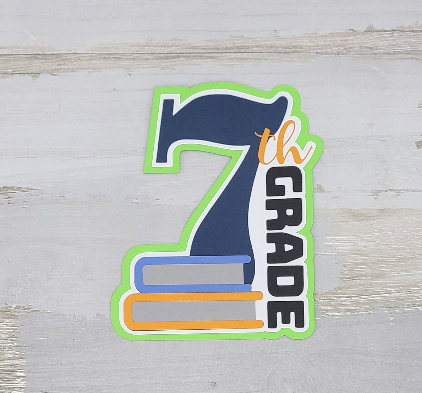 7th Grade Paper Pieced School Die Cut Title for Scrapbooking and ...