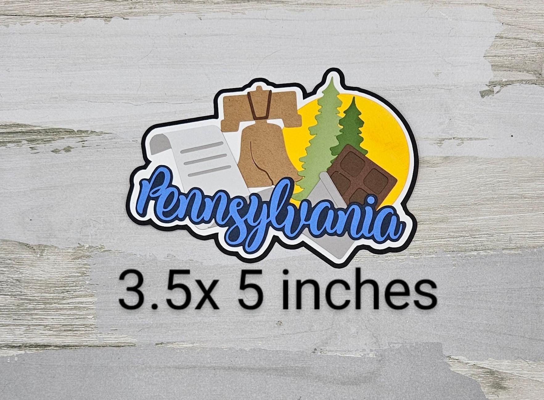 Pennsylvania State Paper Pieced Die Cut Title for Scrapbooking, Card ...