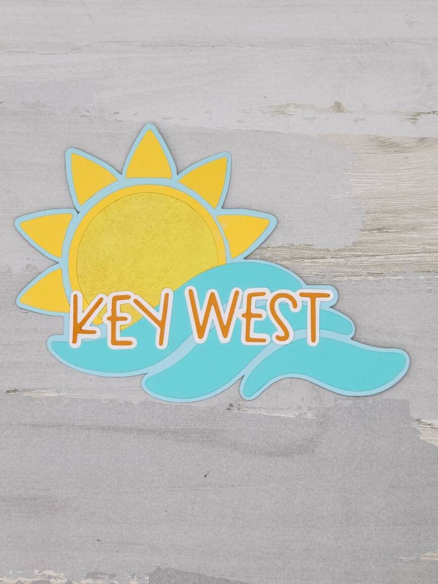 Key West Florida Vacation Paper Pieced Die Cut Title for Scrapbooking ...