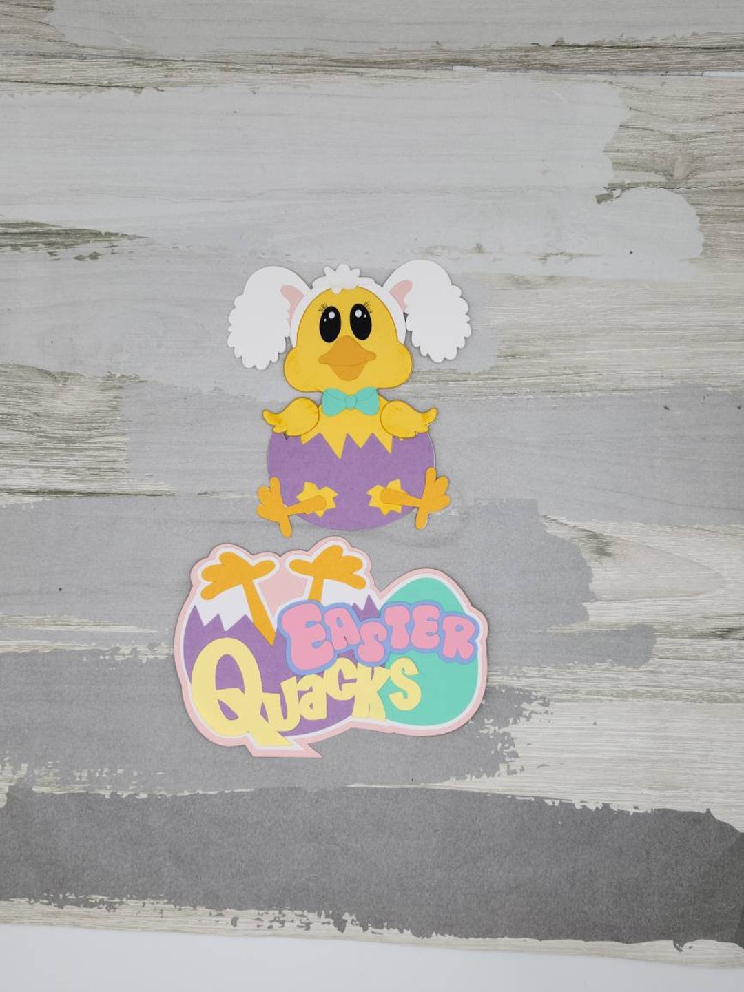 Easter Quacks Paper Pieced Die Cut Title Set for Scrapbooking, Card ...