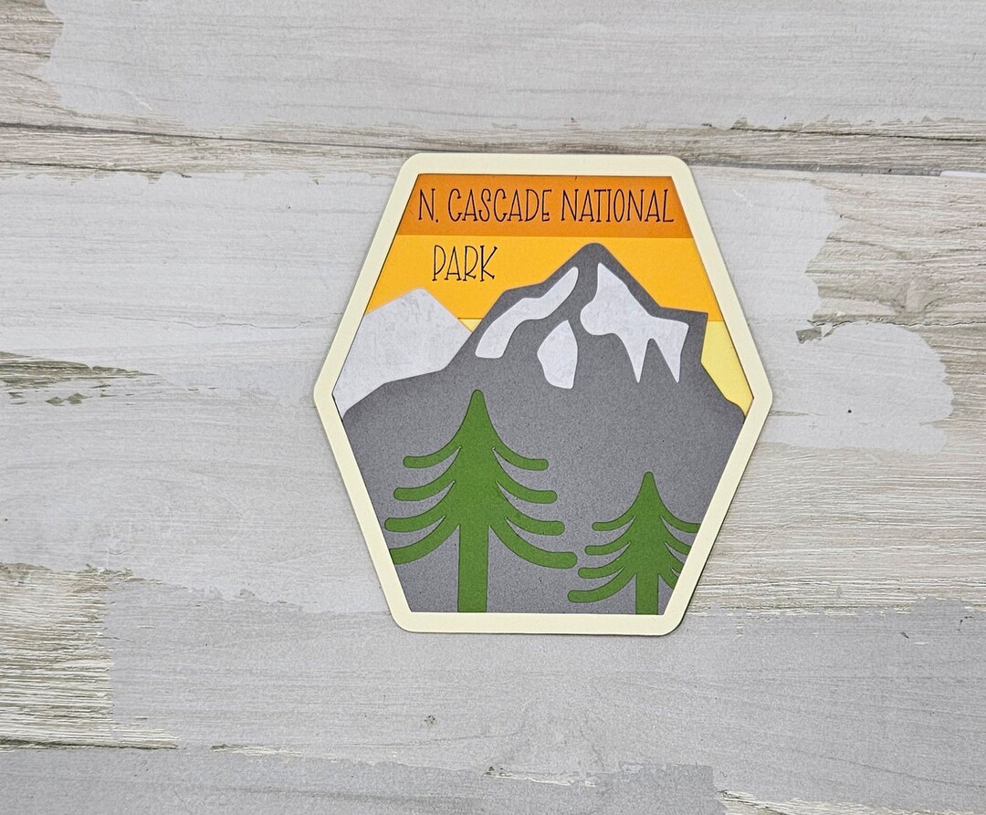 North Cascade National Park Paper Pieced Die Cut Title for Scrapbooking ...