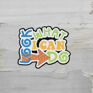 Look What I Can Do Paper Pieced Die Cut Title for Scrapbooking and ...