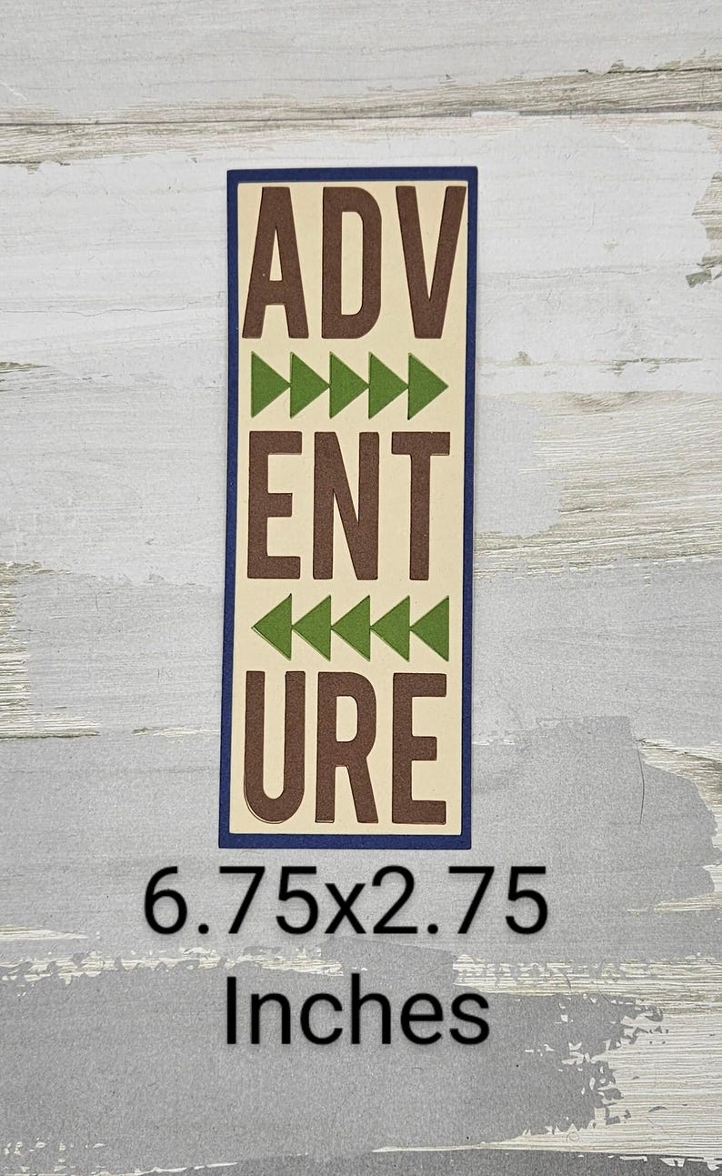 Adventure Paper Pieced Die Cut Title for Scrapbooking, Card Making, and ...
