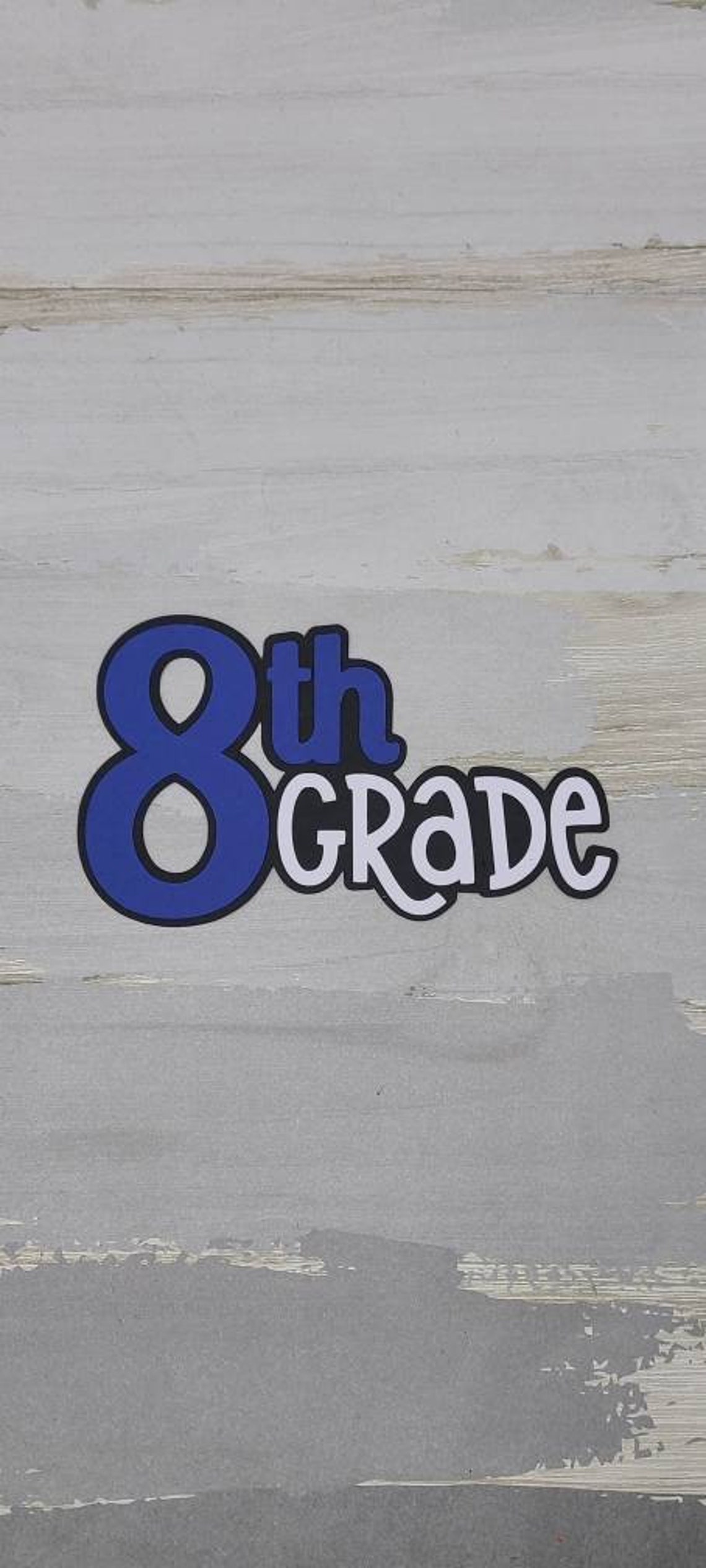 8th Grade School Paper Pieced Die Cut Title for Scrapbooking - Etsy