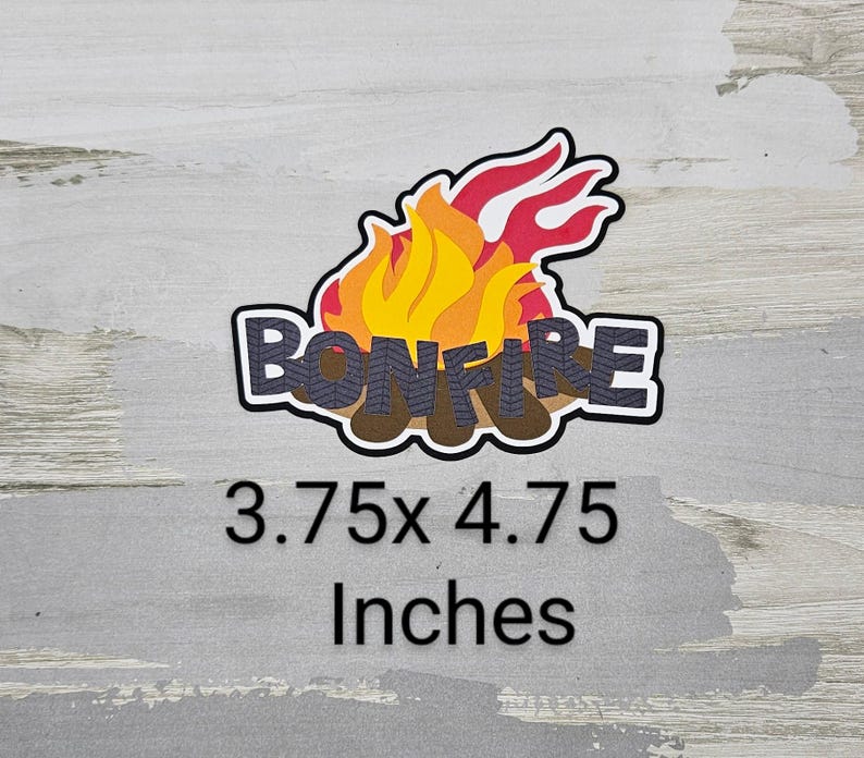 Bonfire Paper Pieced Die Cut Title for Scrapbooking, Card Making, and ...