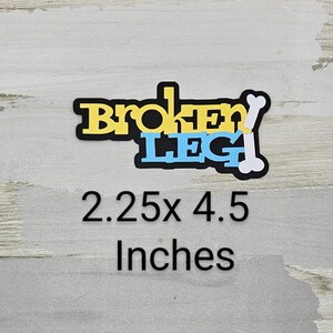 Broken Leg Paper Pieced Die Cut Title for Scrapbooking,card Making, and ...