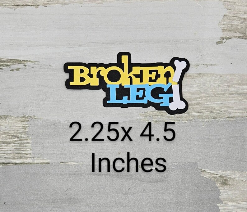Broken Leg Paper Pieced Die Cut Title for Scrapbooking,card Making, and ...