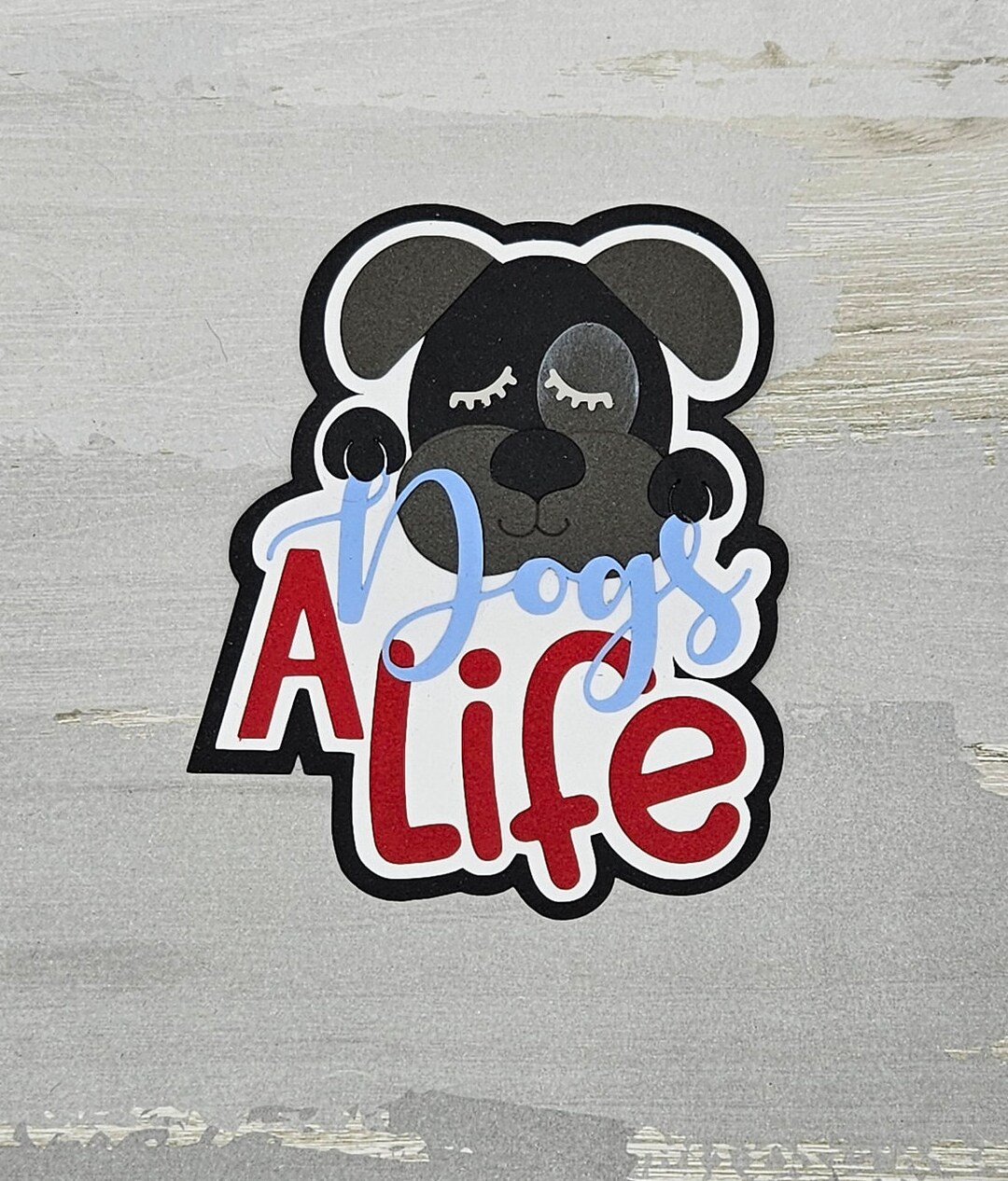 A Dog's Life Paper Pieced Die Cut Title for Scrapbooking, Card Making ...