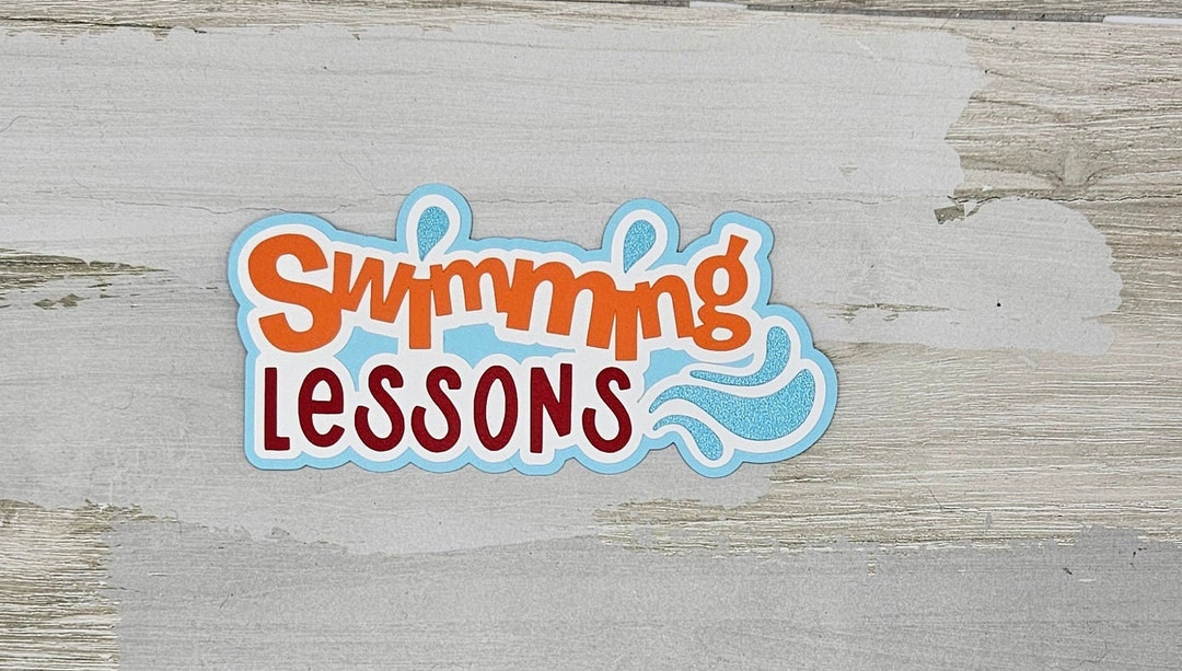 Swimming Lessons Paper Pieced Die Cut Title for Scrapbooking, Card ...
