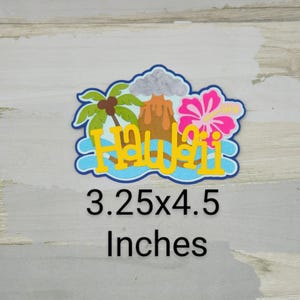 Hawaii State Paper Pieced Die Cut Title for Scrapbooking and Keepsake ...