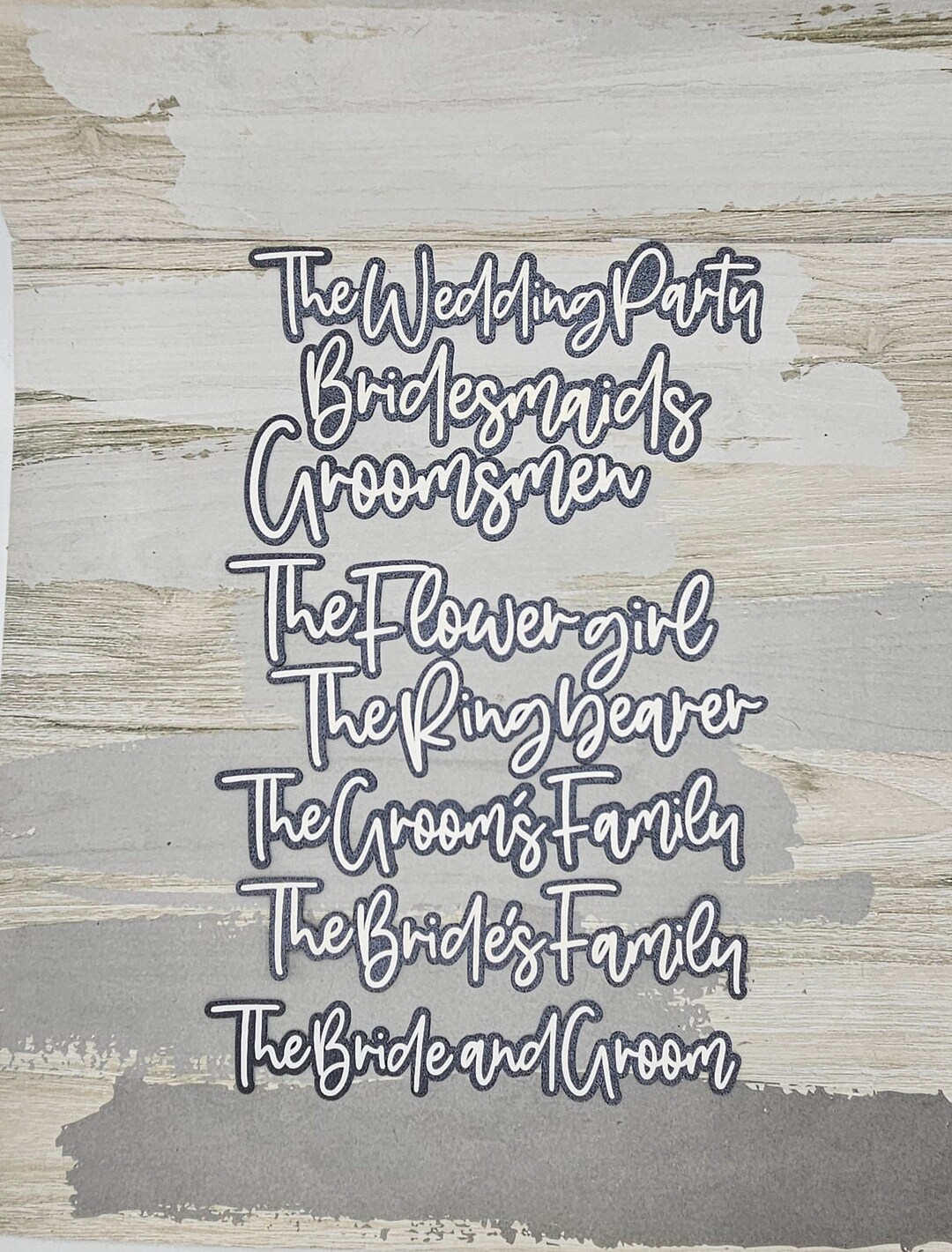 Wedding Party Set 8 Paper Pieced Die Cut Titles for Scrapbooking ...