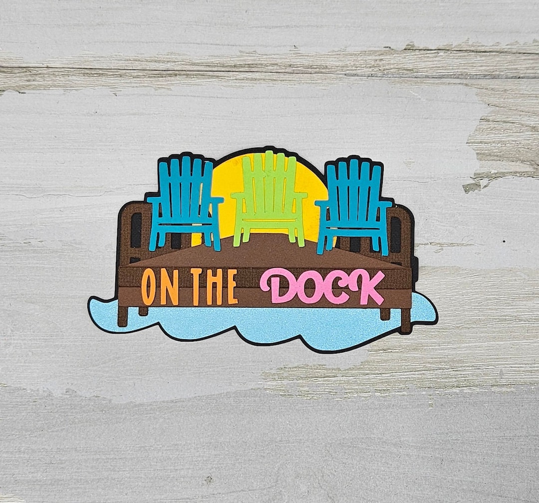 On the Dock Paper Pieced Die Cut Title for Scrapbooking, Card Making ...