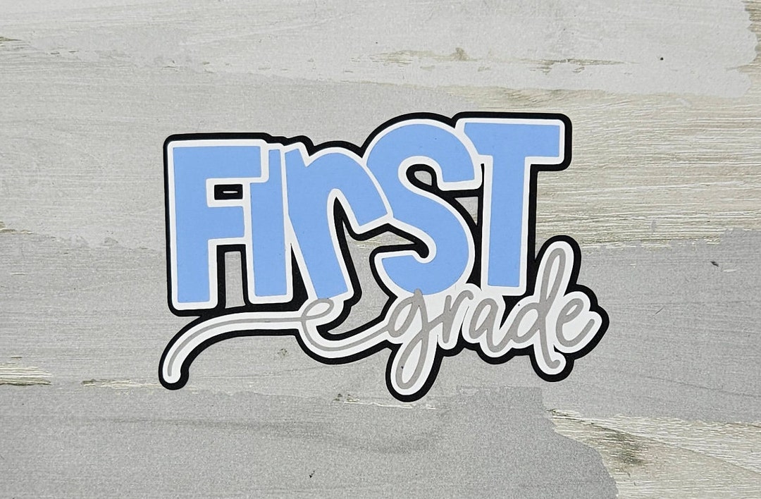 First 1st Grade School Paper Pieced Die Cut Title for Scrapbooking ...