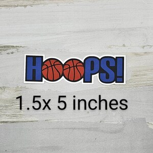 Hoops Basketball Paper Pieced Die Cut Title Set for Scrapbooking and ...
