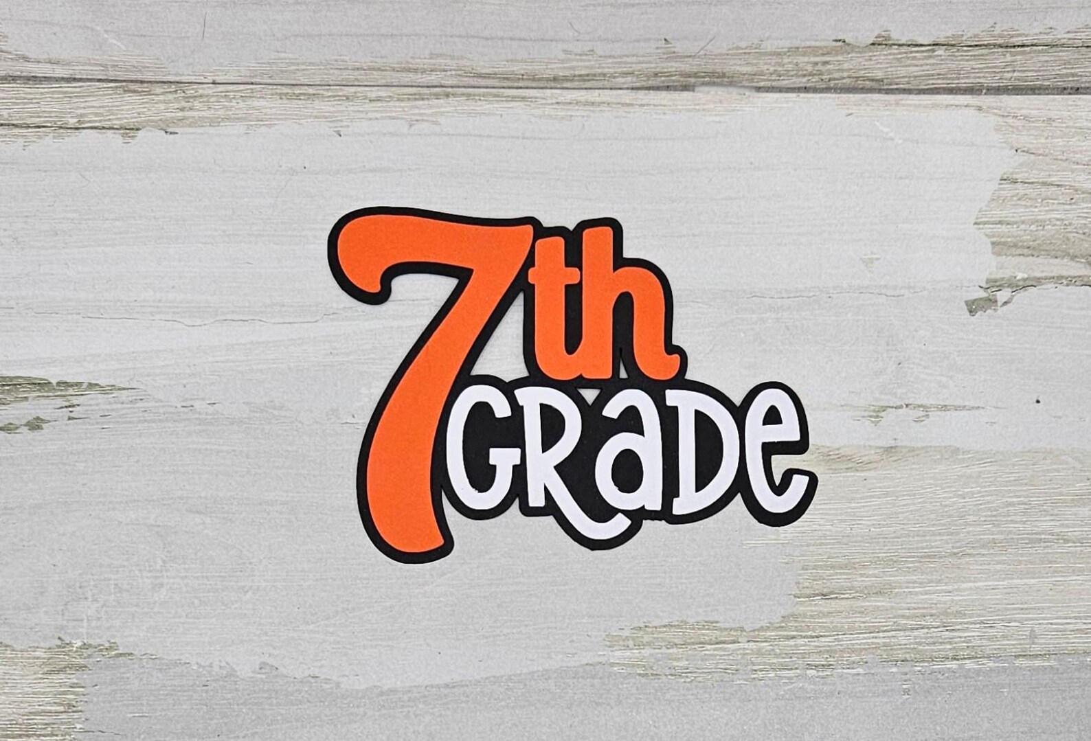 7th Grade Paper Pieced Die Cut, Scrapbook Title - Etsy
