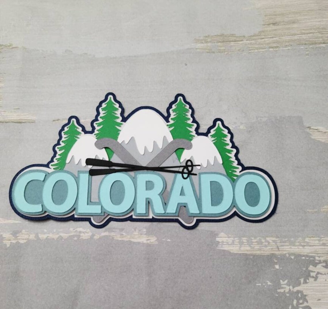 Colorado State Travel Paper Pieced Die Cut Title for Scrapbooking, Card ...