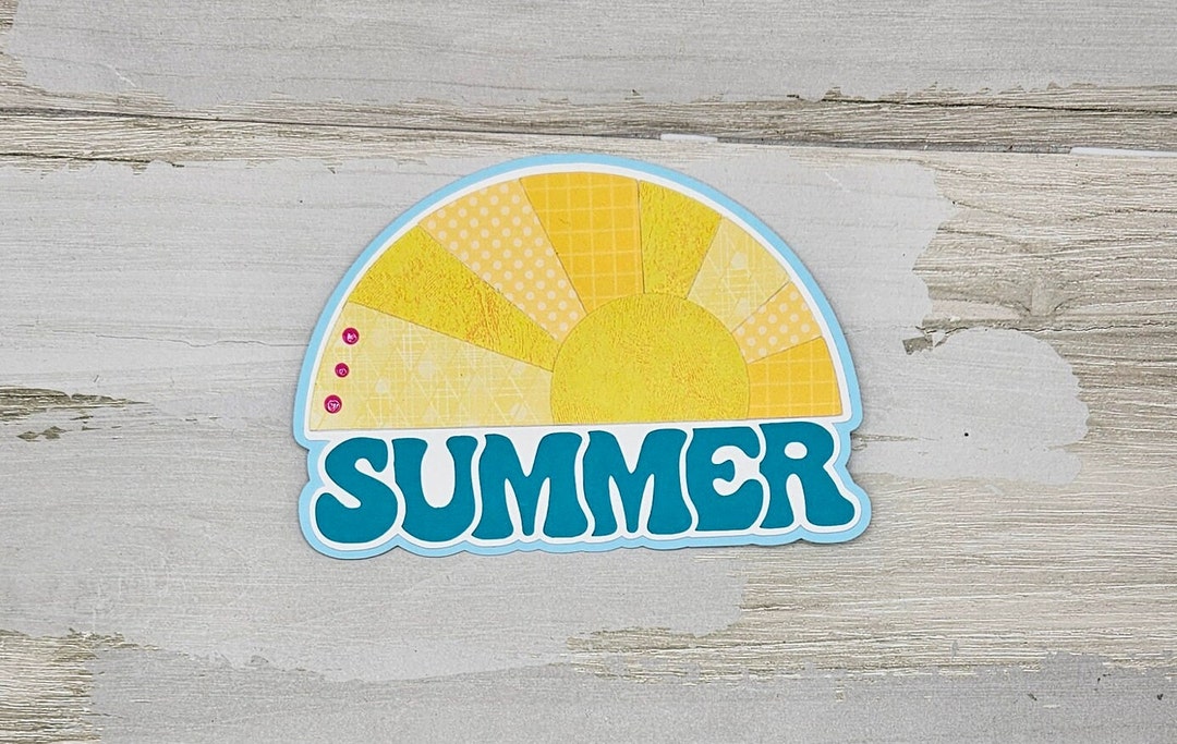 Summer Paper Pieced Die Cut Title - Etsy