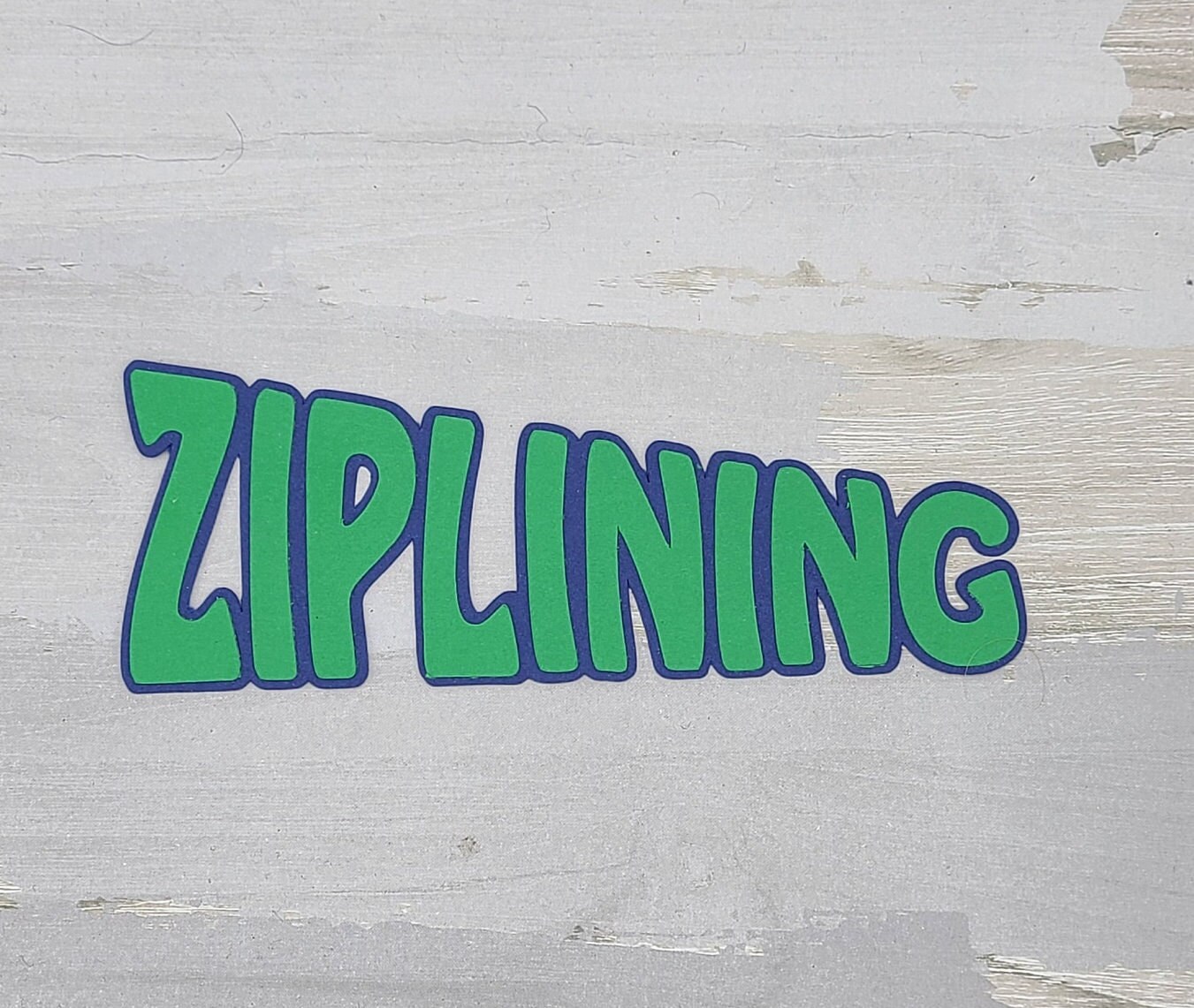 Ziplining Paper Pieced Die Cut Title for Scrapbooking Card - Etsy
