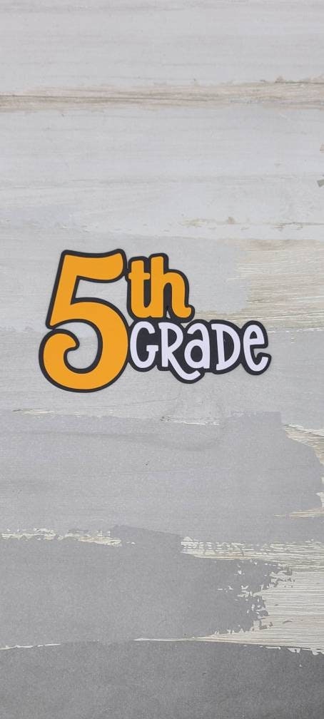 5th Grade School Die Cut Title for Scrapbooking Card Making - Etsy