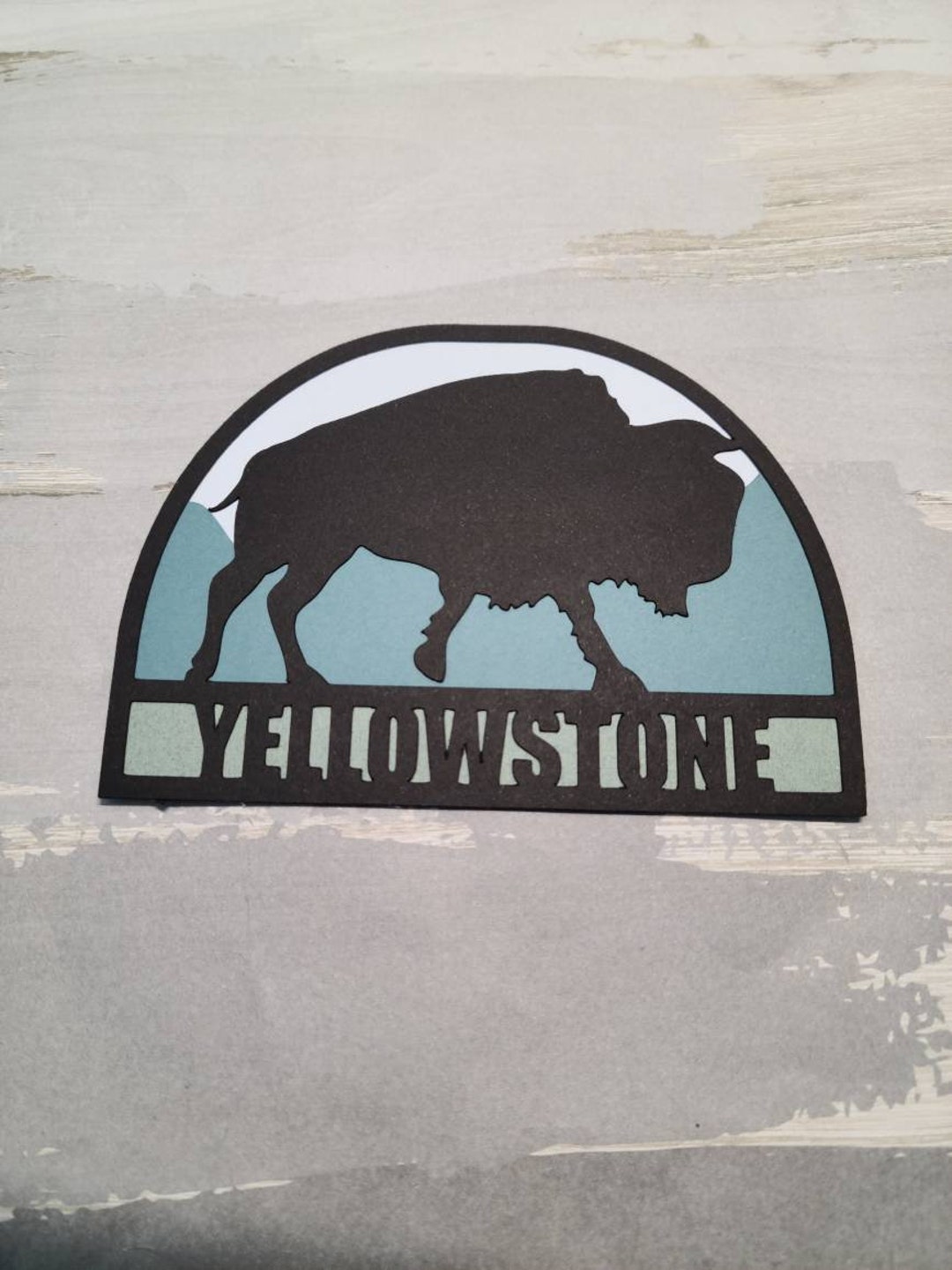 Yellowstone National Park Paper Pieced Die Cut Title for Scrapbooking ...