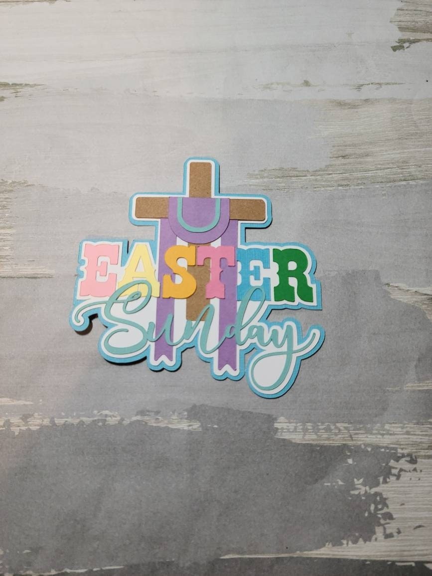 Easter Sunday Paper Pieced Die Cut Title for Scrapbooking - Etsy