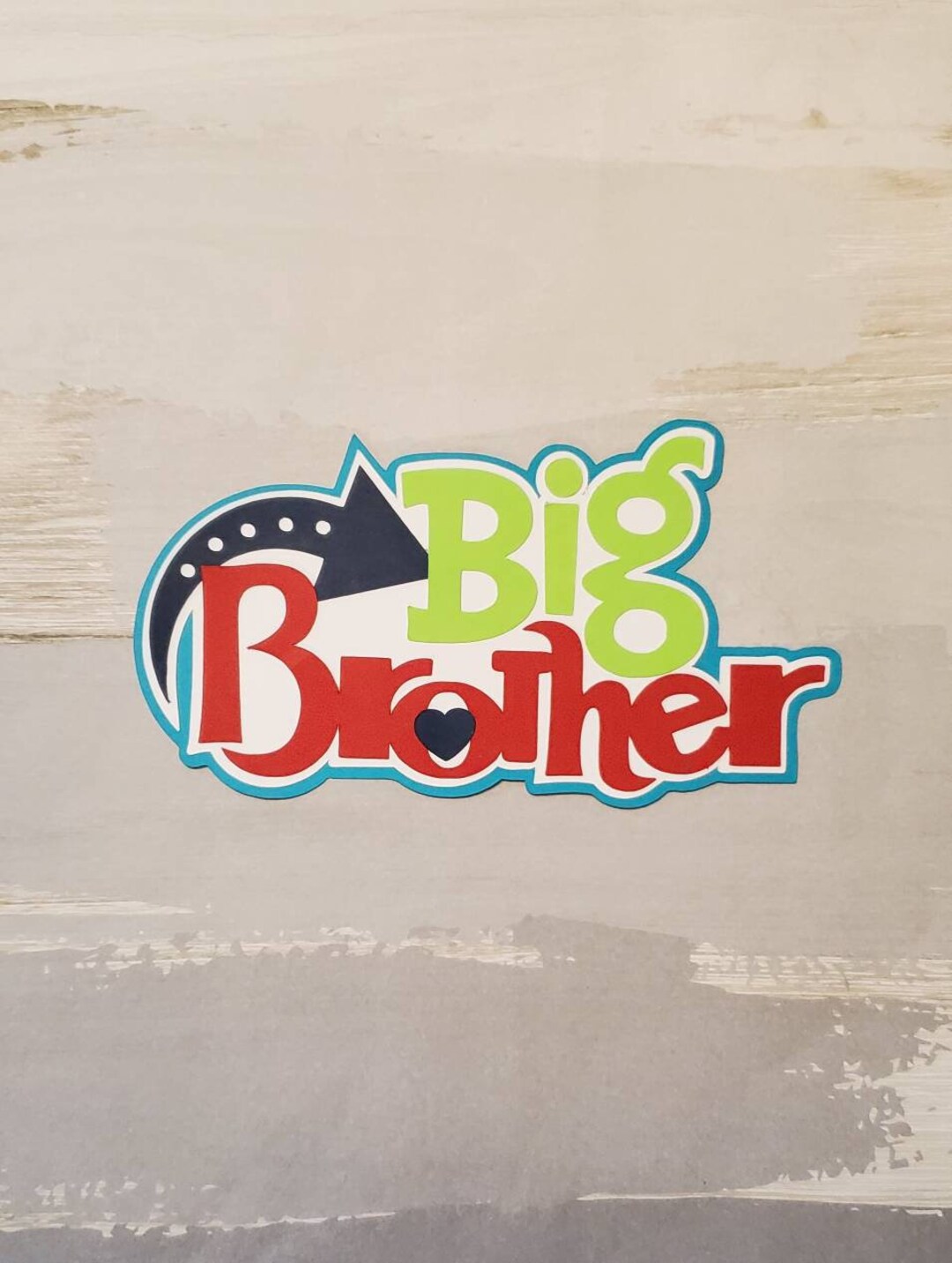 Big Brother Family Paper Pieced Die Cut Title for Scrapbooking and ...