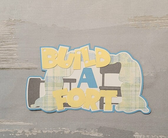 Build a Fort Paper Pieced Die Cut Title for Scrapbooking and | Etsy