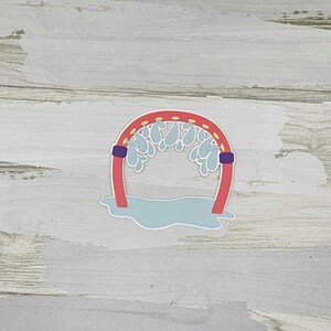 Splash Pad Water Park Items Set of 3 Paper Pieced Die Cut Title for ...