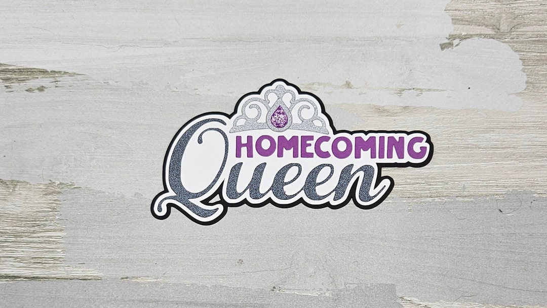 Homecoming Queen Paper Pieced Die Cut Title for Scrapbooking, Card ...