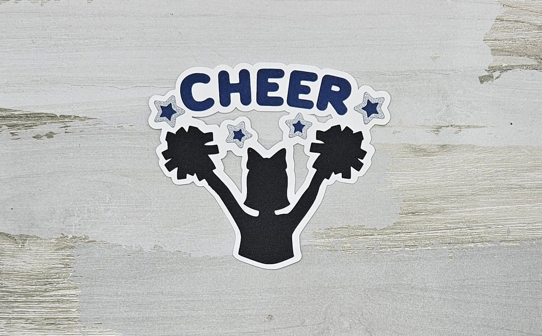 Cheer Cheerleader Paper Pieced Die Cut Title for Scrapbooking, Card ...