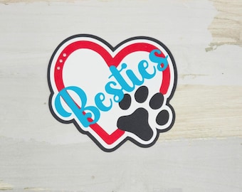I Woof You Paper Pieced Die Cut Title for Scrapbooking,card Making, and ...