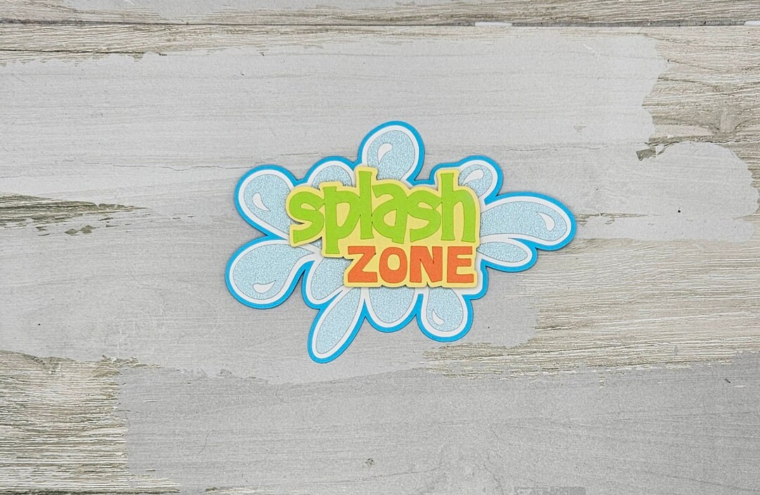 Splash Zone Paper Pieced Die Cut Title for Scrapbooking, Card Making ...