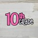 10th Grade School Paper Pieced Die Cut Title for Scrapbooking, Card ...