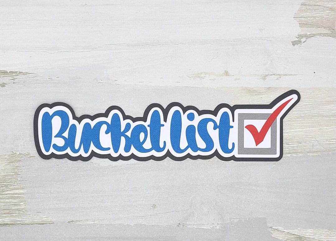 Bucket List Paper Pieced Die Cut Title for Scrapbooking, Card Making ...