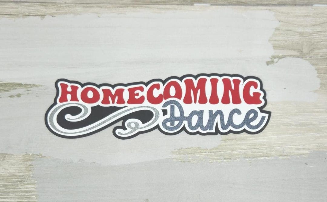 Homecoming Dance Paper Pieced Die Cut Title for Scrapbooking, Card ...