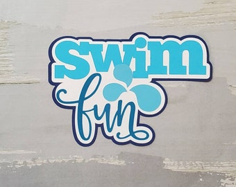 POOL FUN Title SUMMER Boy Girl Paper Piecing 3D Die Cut for - Etsy