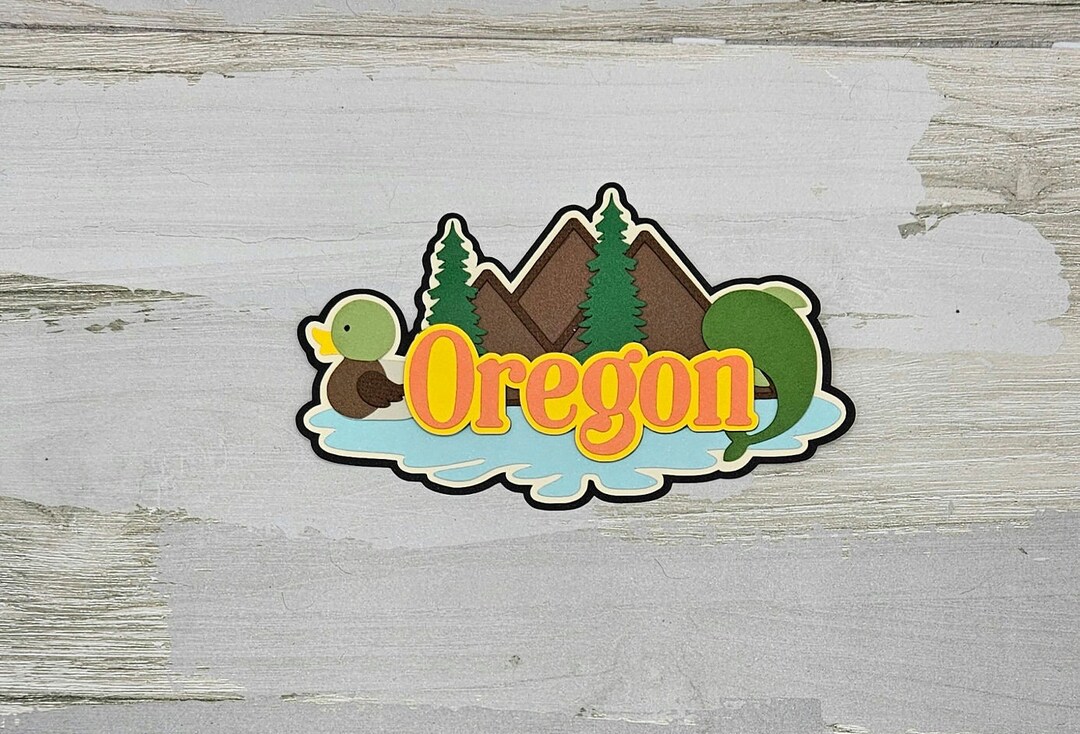 Oregon State Paper Pieced Die Cut Title for Scrapbooking, Card Making ...