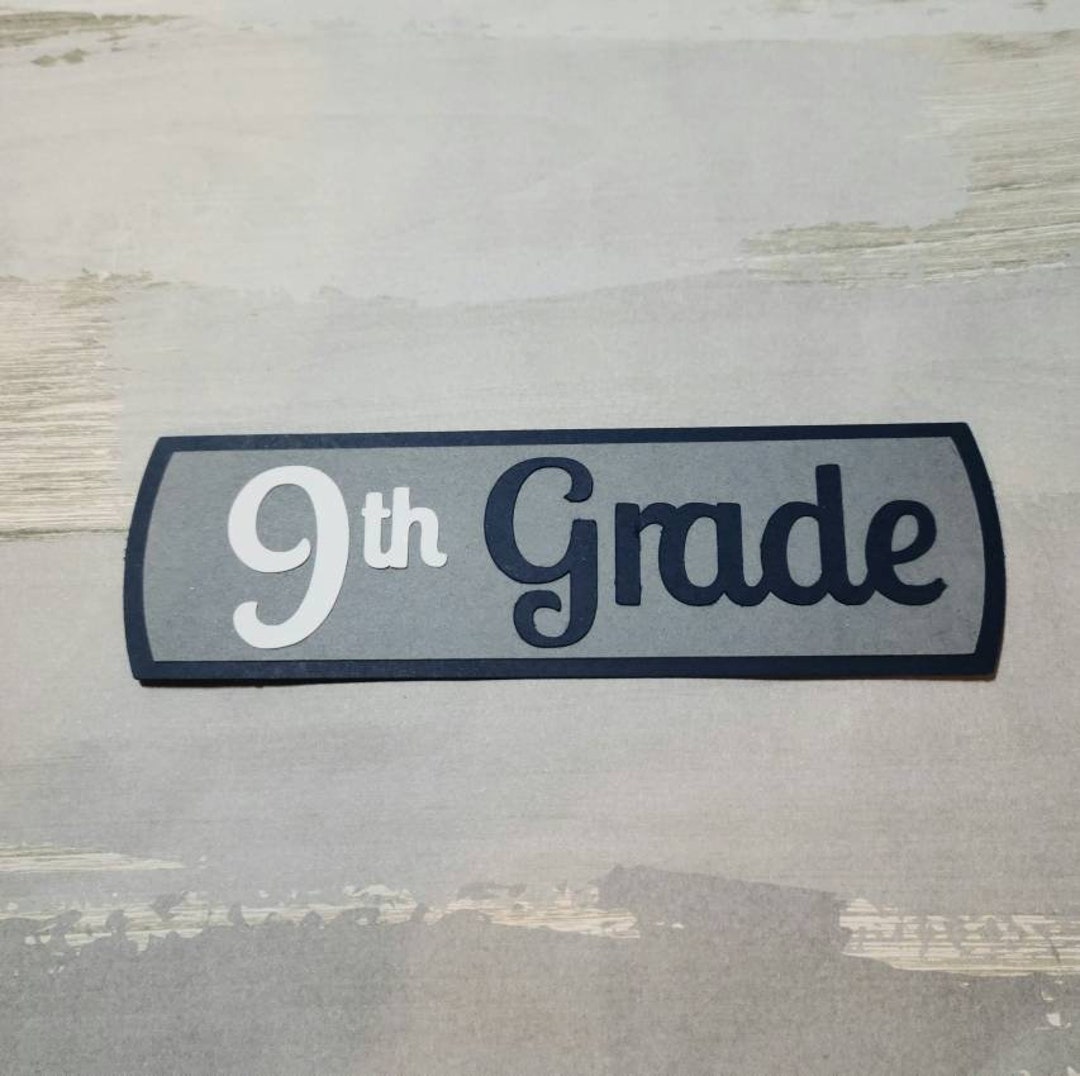 9th Ninth Grade School Paper Pieced Die Cut Title for Scrapbooking and ...
