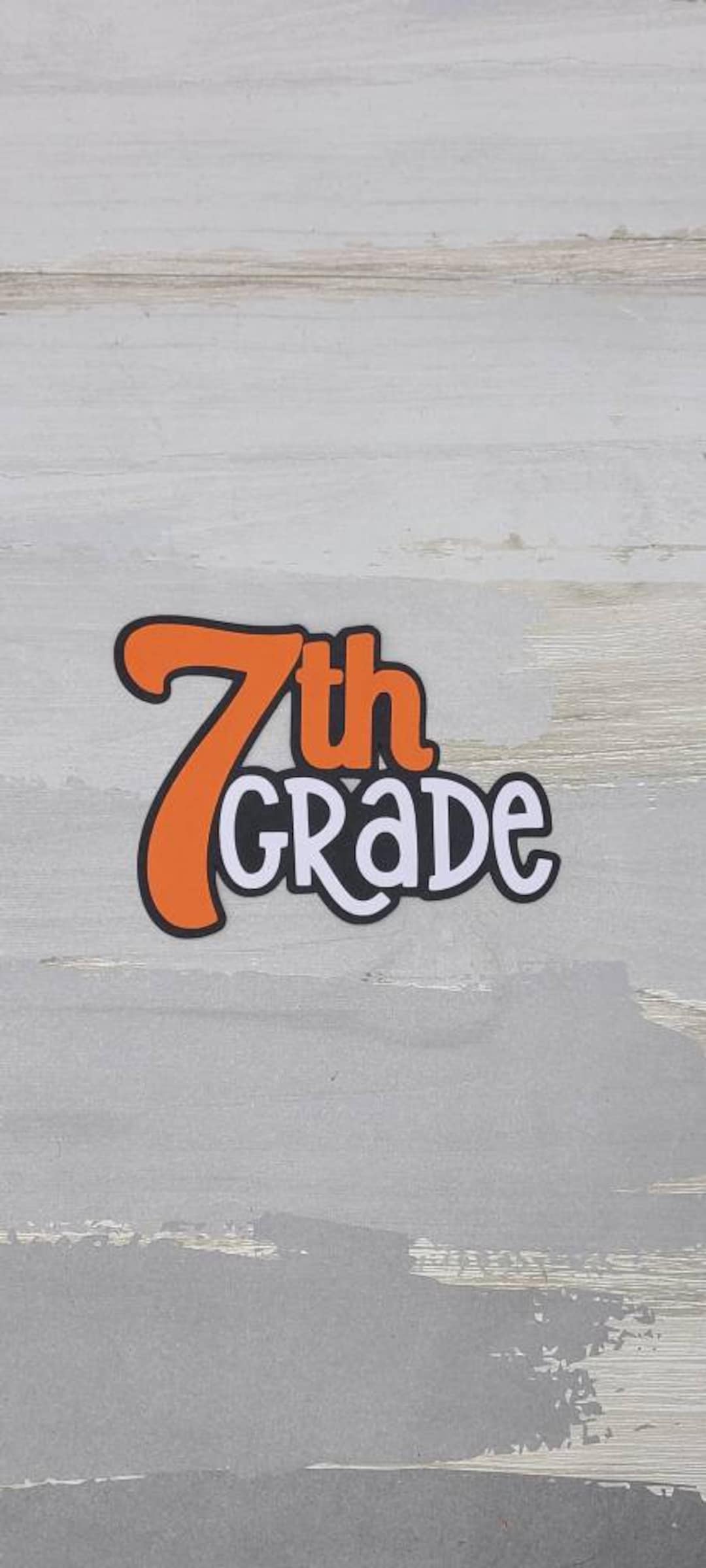 7th Grade School Paper Pieced Die Cut Title for Scrapbooking - Etsy