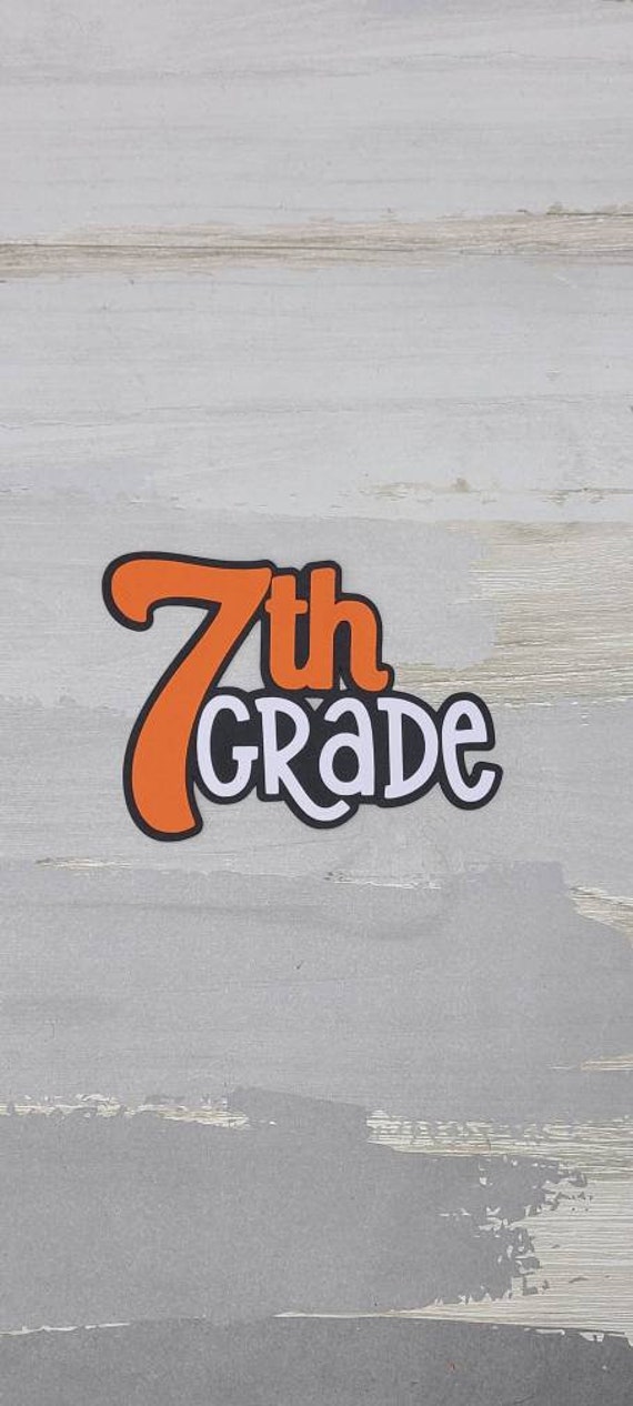 7th Grade School Paper Pieced Die Cut Title for Scrapbooking - Etsy