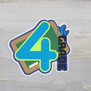 4th Grade Paper Pieced School Die Cut Title for Scrapbooking and ...