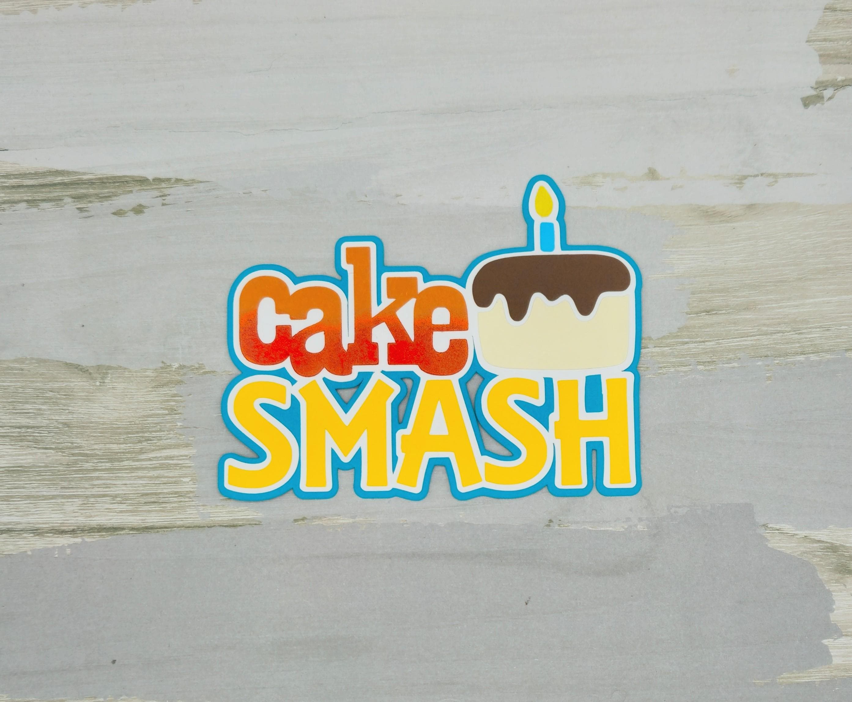 Cake Smash Birthday Paper Pieced Die Cut Title for Scrapbooking, Card ...