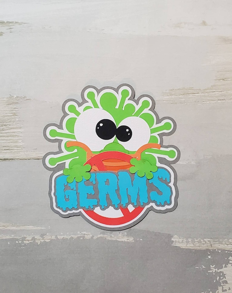 Virus Germ Paper Pieced Title Die Cut for Scrapbooking and - Etsy
