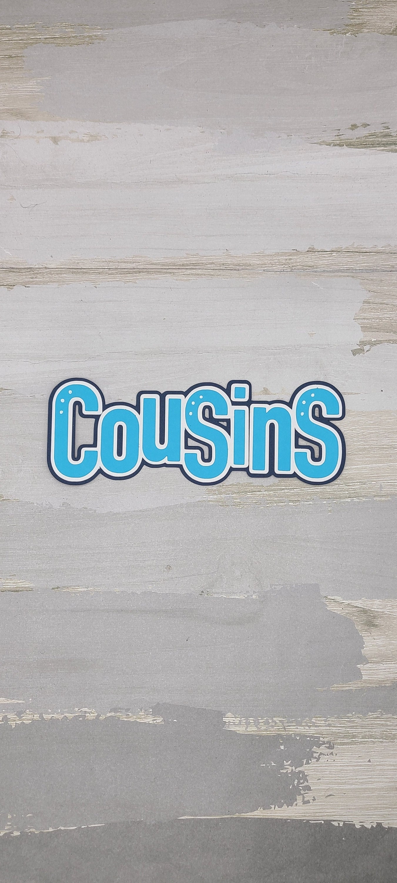 Cousins Paper Pieced Die Cut Title for Scrapbooking Card - Etsy