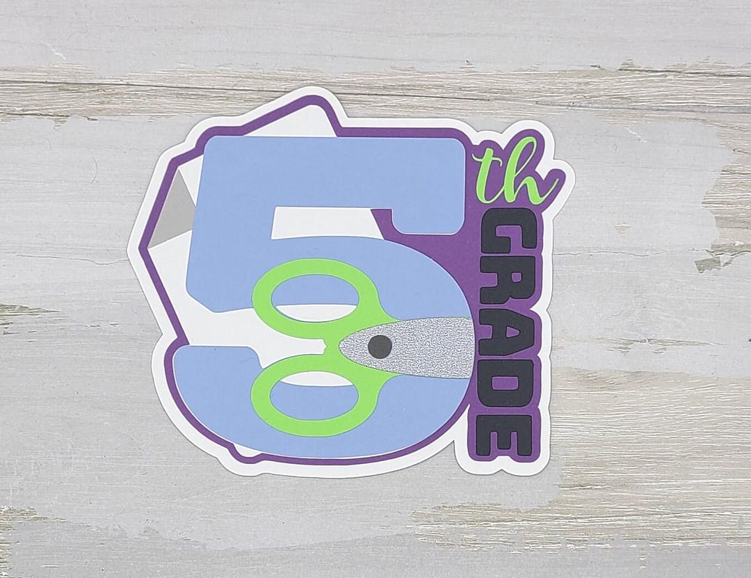 5th Grade Paper Pieced School Die Cut Title for Scrapbooking and ...