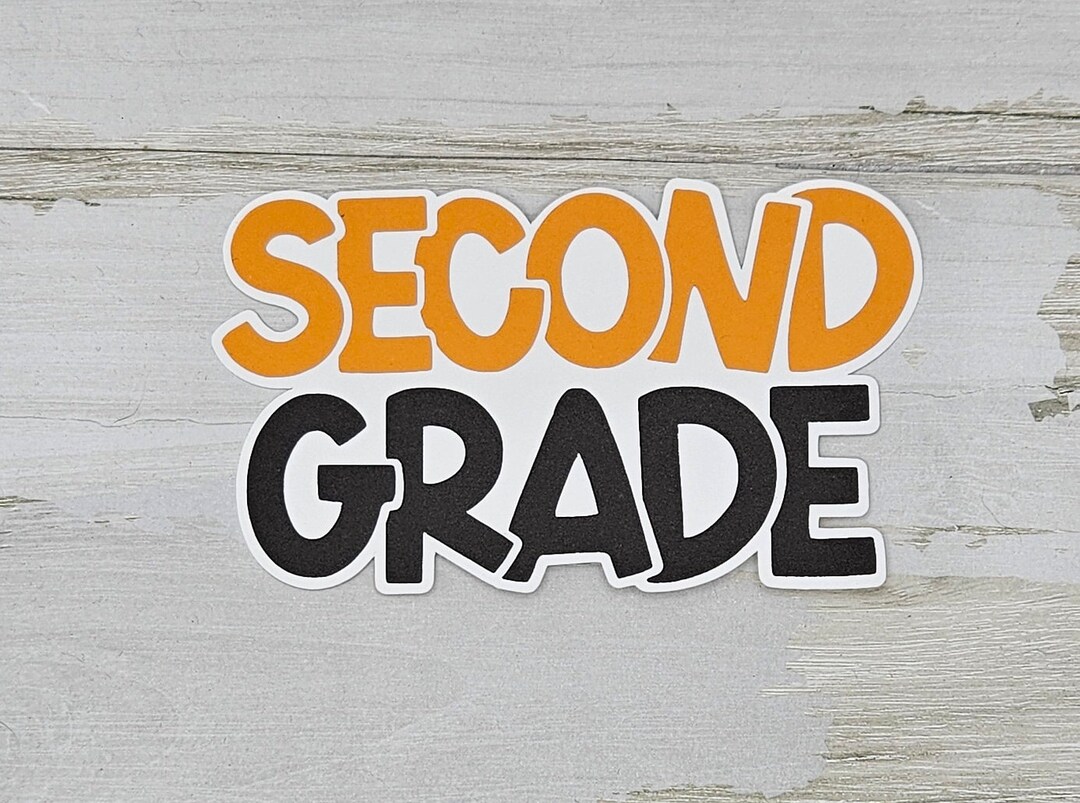 Second 2nd Grade School Paper Pieced Die Cut Title for Scrapbooking ...