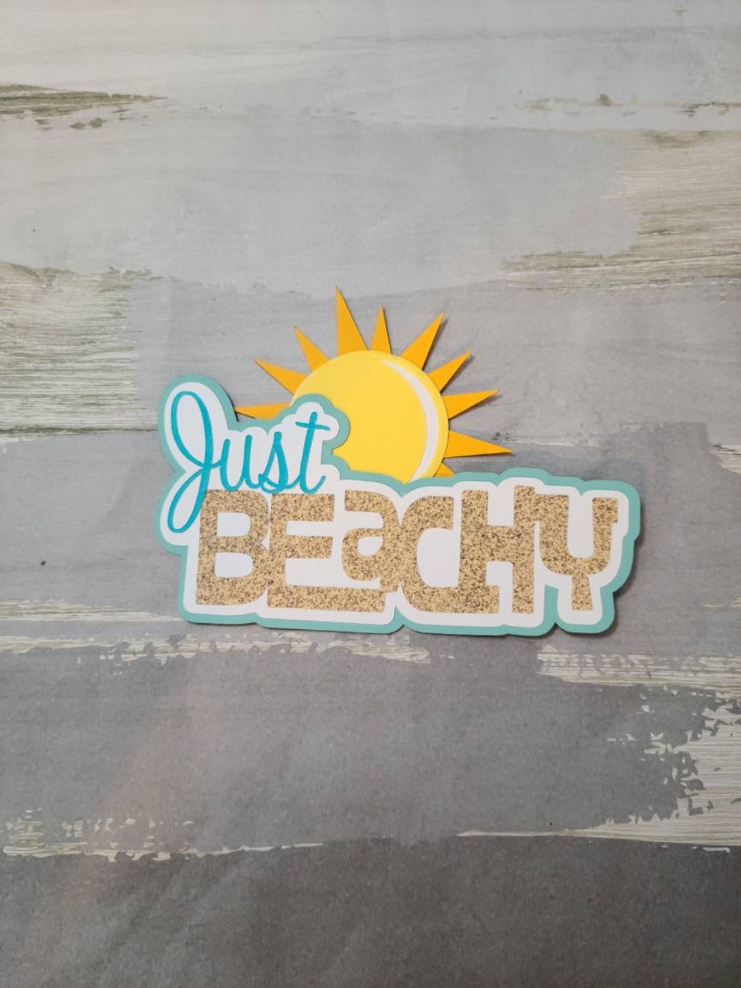 Just Beachy Paper Pieced Die Cut Title Set for Scrapbooking, Card ...